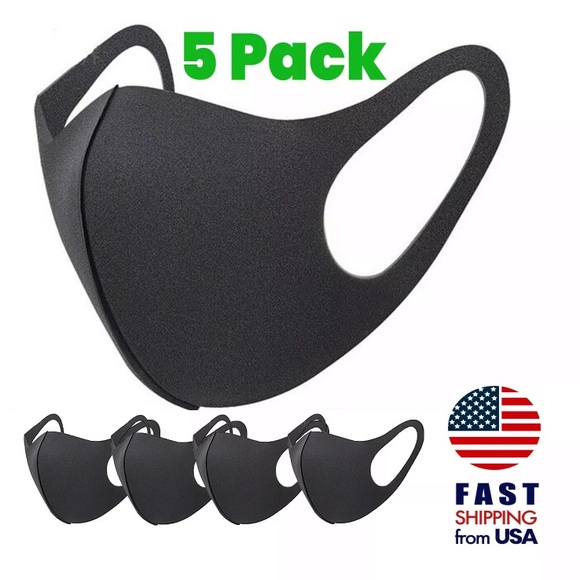 Accessories | 5 Pcs Of Washable Breathable Sponge Foam Face Mask | Poshmark